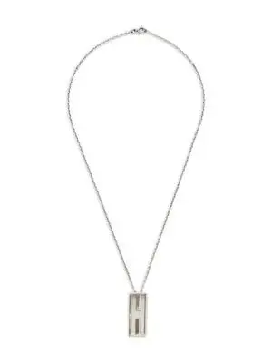 Hermès 1990-2000s Logo H Necklace - Silver