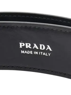 Prada 2020s Triangle-logo Belt - Black