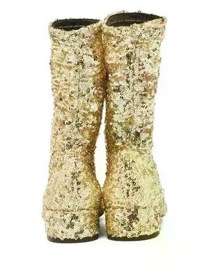 Dolce & Gabbana 30mm Sequined Ankle Boots