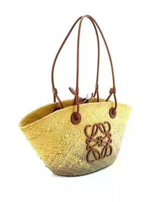 Loewe Anagram Basket Raffia Small Tote Bag