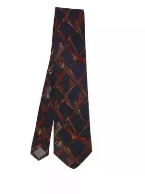 Gianfranco Ferre Patterned Silk Neck Tie - Blue