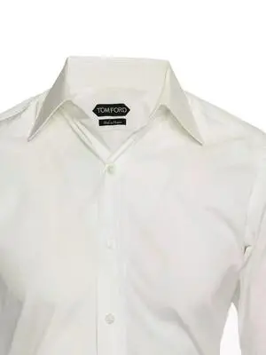 TOM FORD Long-sleeved Cotton Shirt - White