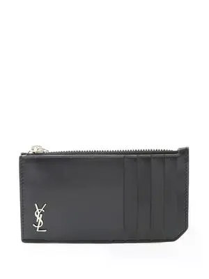 Saint Laurent 2020s Cassandre Zip Wallet - Black
