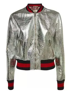 Gucci Metallic-effect Bomber Jacket
