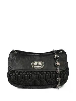 Miu Miu 2010s Matelassé Shoulder Bag - Black