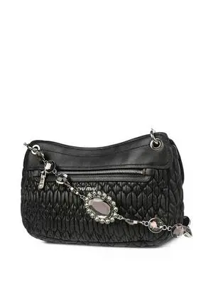 Miu Miu 2010s Matelassé Shoulder Bag - Black