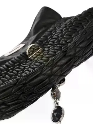 Miu Miu 2010s Matelassé Shoulder Bag - Black