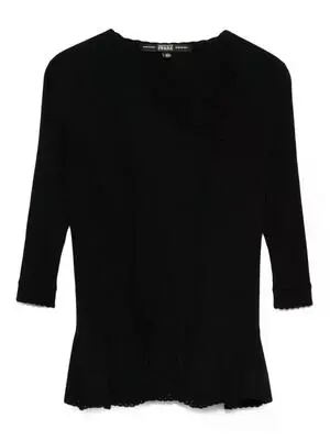 Gianfranco Ferre 1990s Ribbed Peplum Top