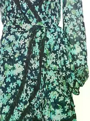 Zimmermann Floral Crepe Wrap Dress