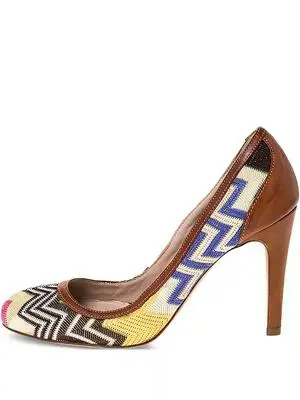 Missoni 105mm Zigzag-knit Pumps - Yellow