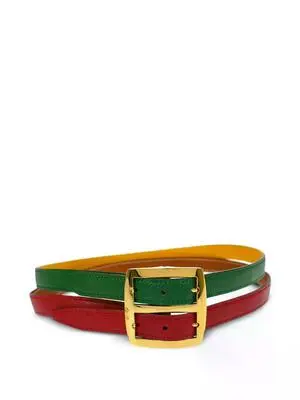 Hermès 1991 Reversible Leather Belt - Green