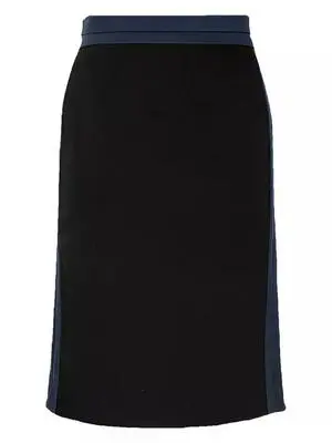 Diane Von Furstenberg Contrast Panel Knee Length Skirt