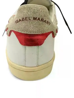 ISABEL MARANT VINTAGE Leather Lace Up Sneakers