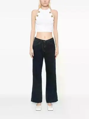 Celine 2000s Logo Denim Trousers