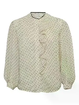 Sandro Pleated Dot Shirt