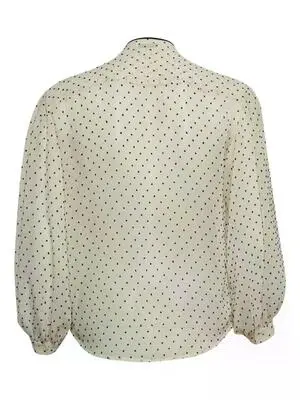 Sandro Pleated Dot Shirt
