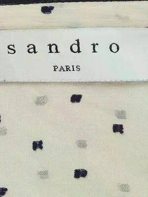 Sandro Pleated Dot Shirt