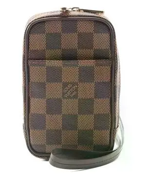 LOUIS VUITTON 2007 Damier Ebène Leather Pouch