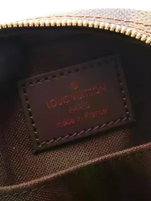 LOUIS VUITTON 2007 Damier Ebène Leather Pouch