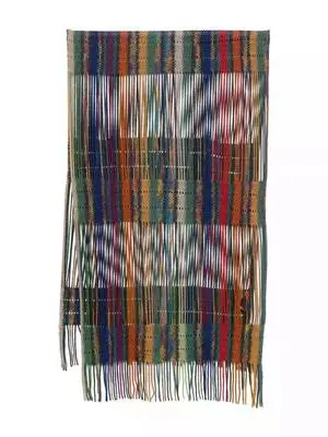 Missoni 1980s Drop-stitch Knit Scarf - Green