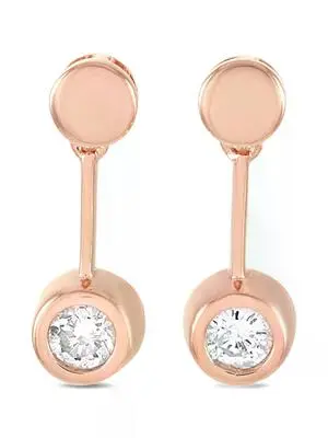 LB EXCLUSIVE 14k Rose Gold Diamond Drop Earrings