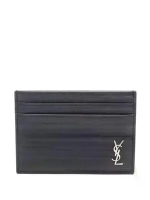 Saint Laurent 2020s Cassandra Leather Card Holder - Black