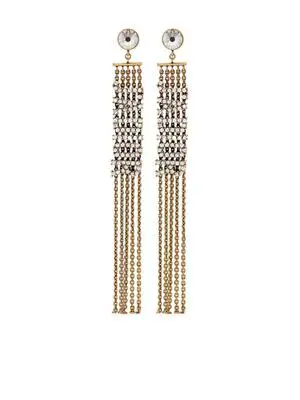 DIOR J'Adior Chained Crystal Long Earrings