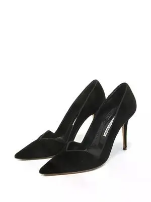 Manolo Blahnik 100mm Velvet Pointed-toe Pumps