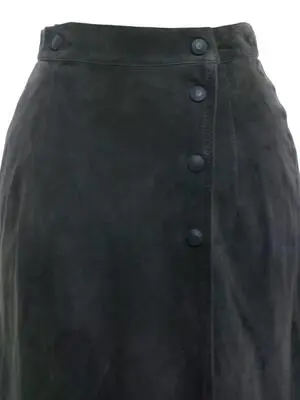 Gianfranco Ferre 1990s Suede Midi Skirt