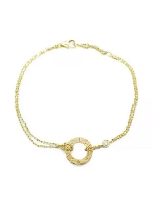 CARTIER 2010s 18k Yellow Love Circle Diamond Bracelet - Gold