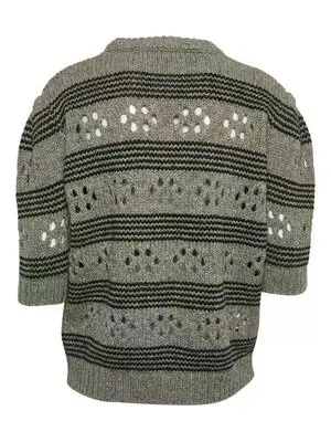 Miu Miu Ribbed Knit Cut-out Sweater