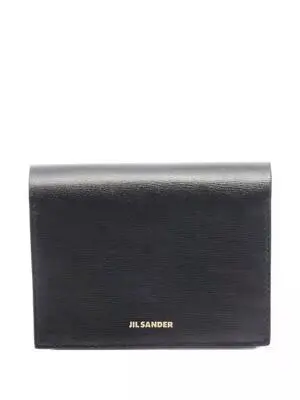 JIL SANDER 2020s Origami Leather Card Case - Black