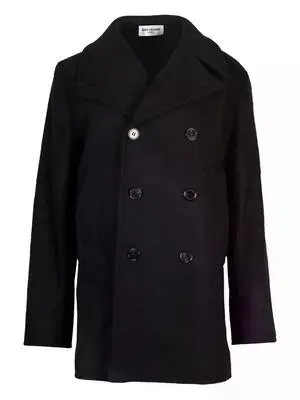 Saint Laurent Double-breasted Wool Pea Coat