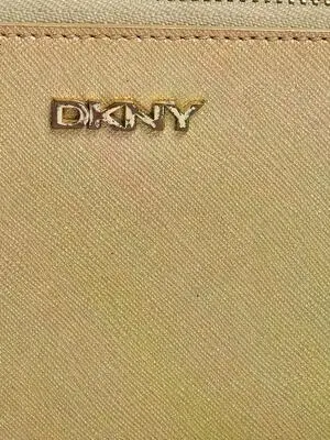 Dkny Pre-owned Metallic Leather Zip Wallet