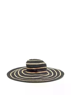 MAISON MICHEL Wide-brim Sun Hat - Black