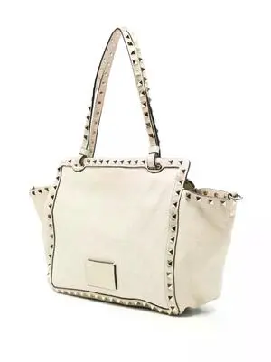Valentino Garavani 2020s Rockstud Studded Tote Bag - Neutrals