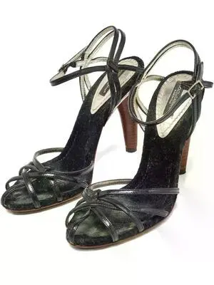 Dolce & Gabbana 100mm Patent-leather Sandals - Black