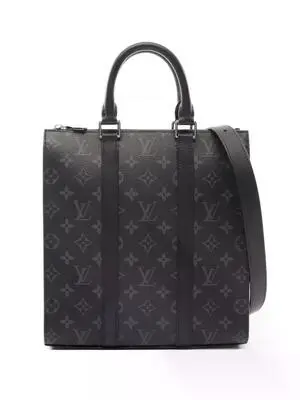 LOUIS VUITTON 2021 Sac Plat Monogram Eclipse Handbag - Black