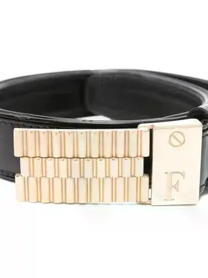 Gianfranco Ferre 2000s Initial-buckle Belt