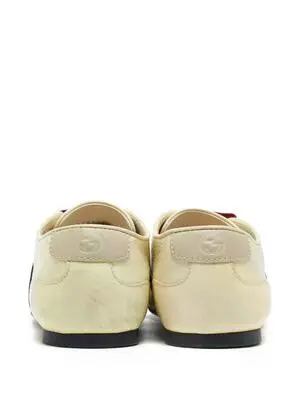 Gucci Web-stripe Leather Sneakers