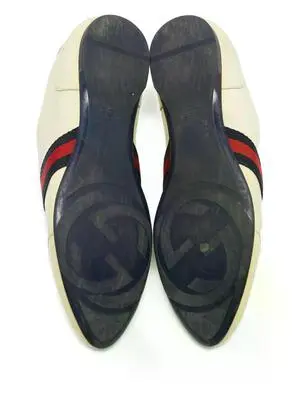 Gucci Web-stripe Leather Sneakers