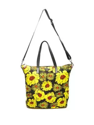 Prada 2000s Flower Nylon Shoulder Bag