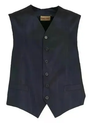 Romeo Gigli Button Detailed Vests For Men