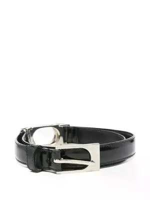 Versace 1990s Leather Belt - Black