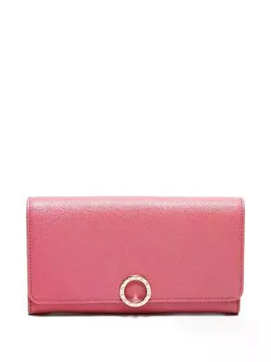BVLGARI 2020s Leather Clip-on Wallet - Pink