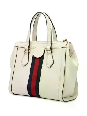 Gucci Small Leather Ophidia Satchel - White
