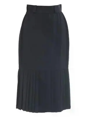 Versace Wool Pleated Skirt
