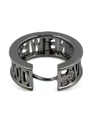 VIVIENNE WESTWOOD Logo Lettering Orb Hoop Earring - Grey
