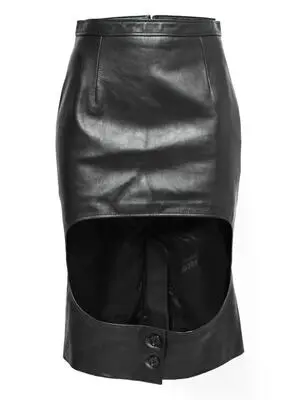 Burberry Leather Skirt