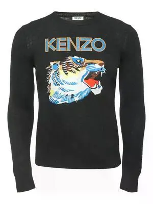 Kenzo Tiger Motif Crewneck T-shirt